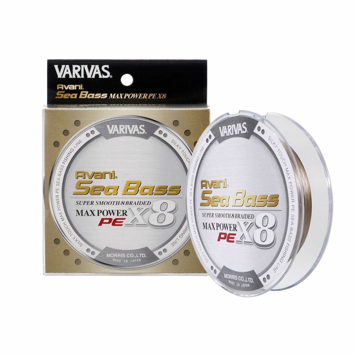 Плетеный шнур VARIVAS AVANI SEA BASS MAX POWER PE X8 150m #0.8 16.7lb STATUS GOLD