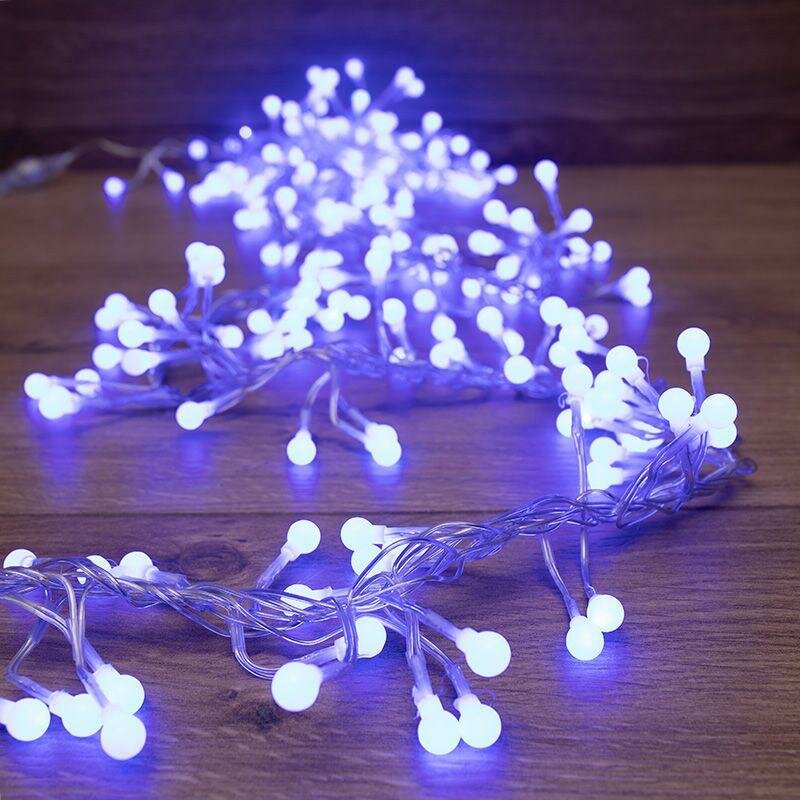Гирлянда светодиодная "Мишура LED" 3м 288LED син. 18Вт 220-240В IP20 провод ПВХ прозр. Neon-Night 303-603