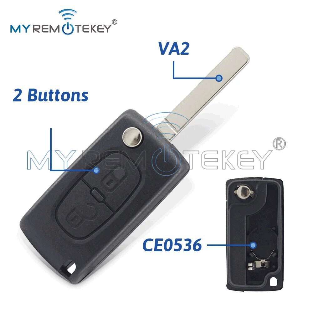 Ключ для Peugeot/Citroen 2BTN-0536-VA2