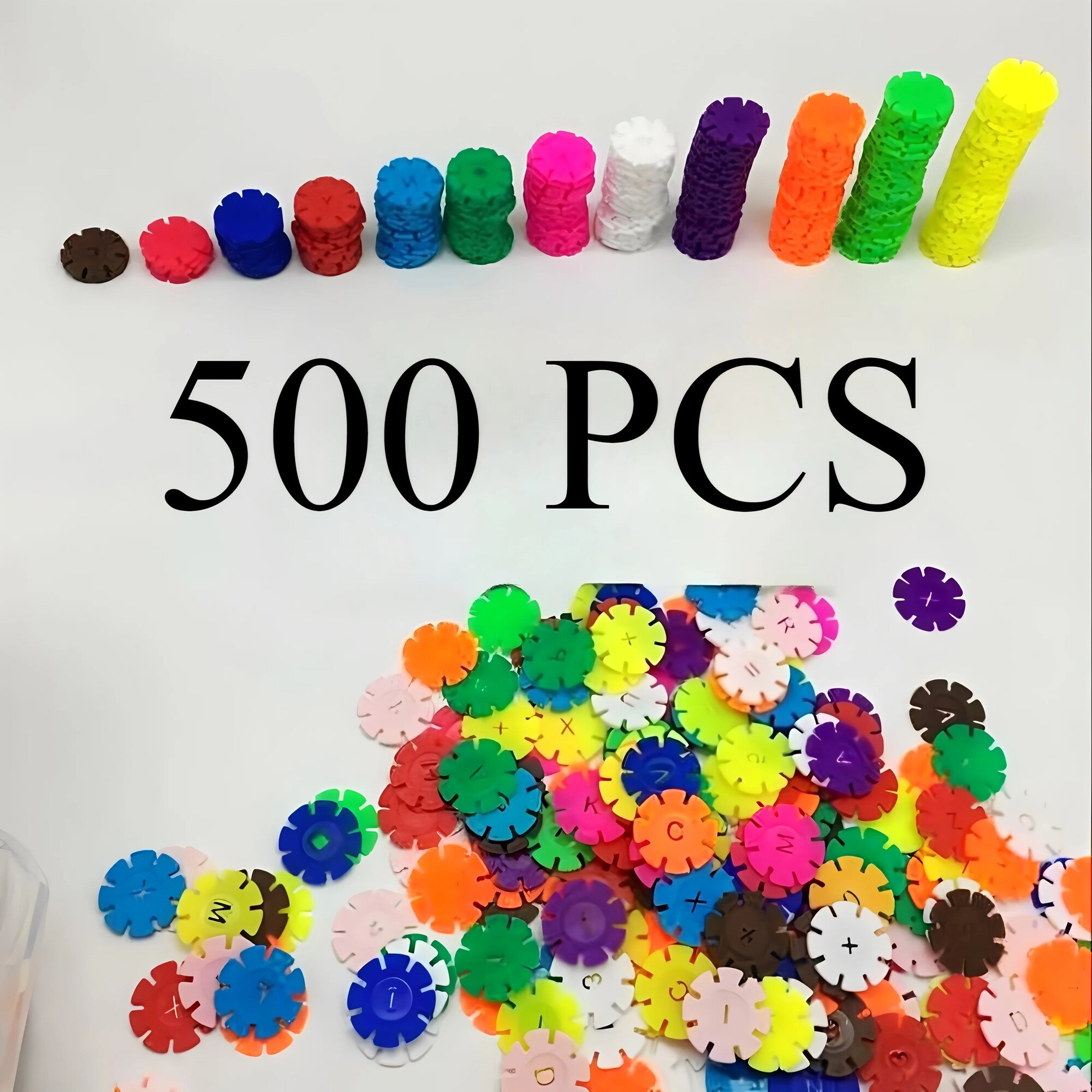 500 шт. Цветные блоки "Снежинка"