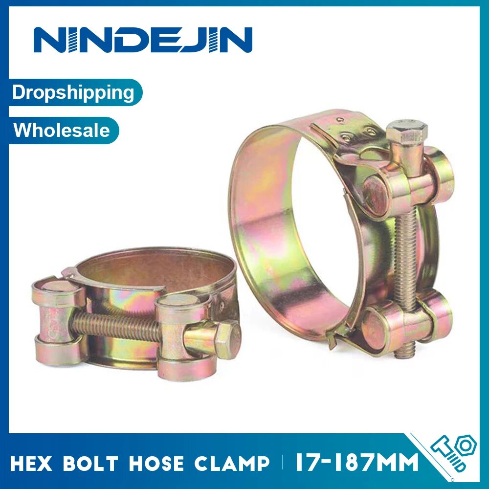 Хомуты для шлангов NINDEJIN, 17-252 мм, желтые
