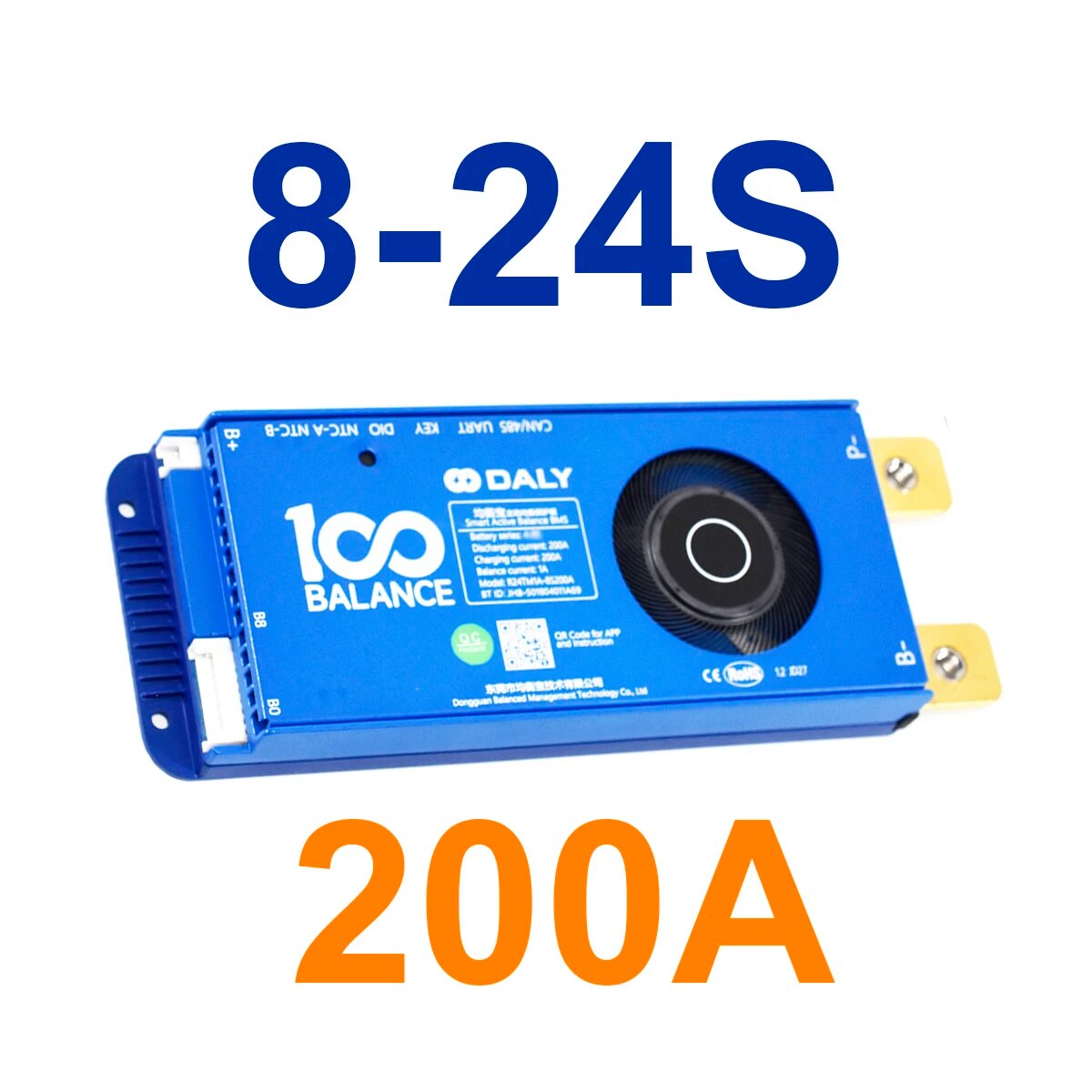 Контроллер Daly Blue JHB 8-24S 200A UART