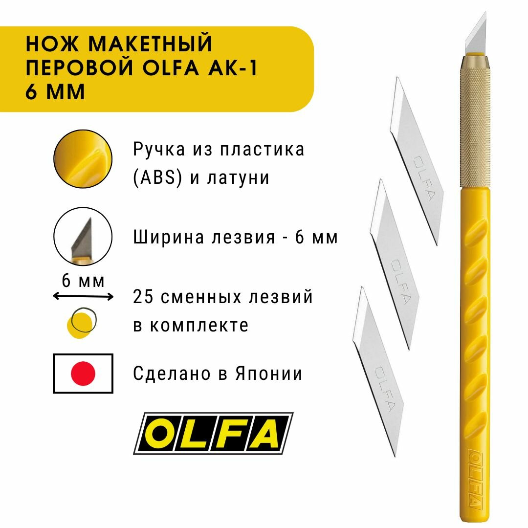 Нож канцелярский макетный AK-1