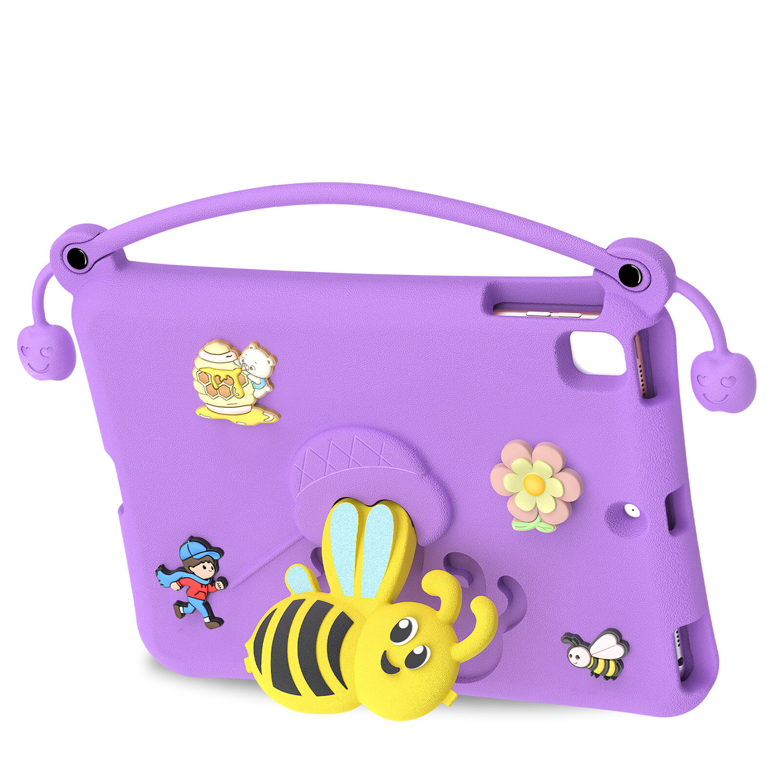 Защитный чехол из ЭВА Bee Design для iPad Pro 9,7 дюймов/Air 1/2, противоударный протектор с подставкой, фиолетовый
