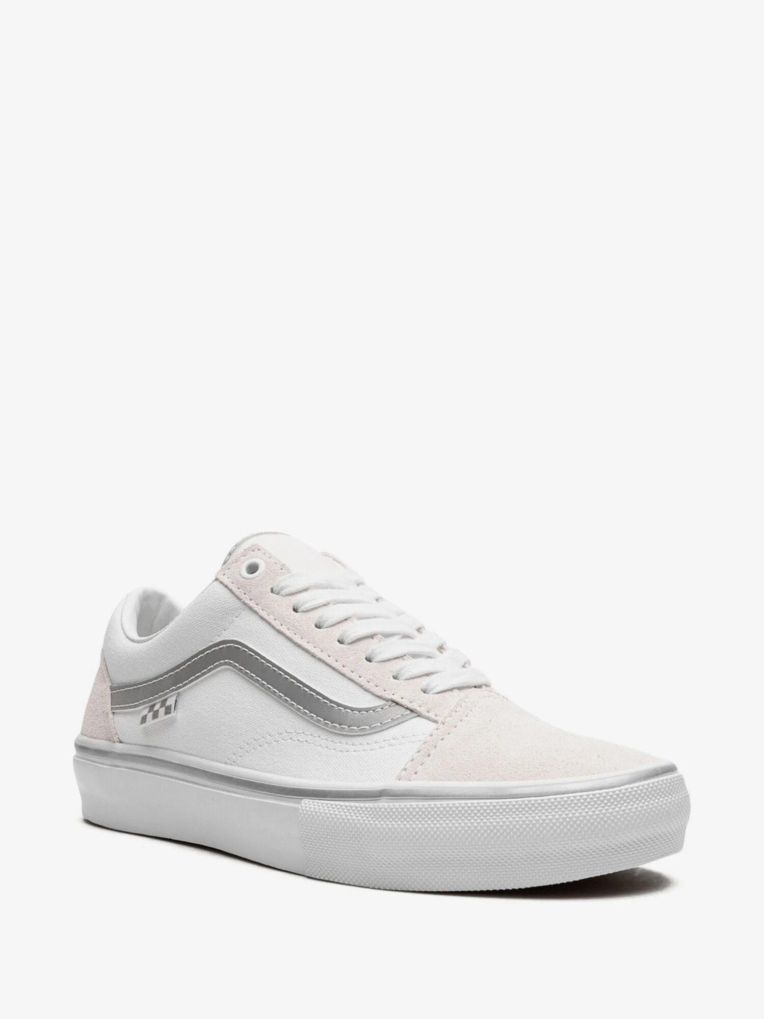 Кроссовки VANS Old Skool Reflective, размер 5 US, бежевый/белый — фото 1