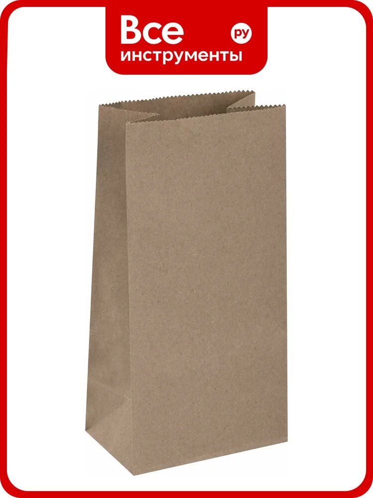 Бумажный крафт пакет LAIMA 12x8х24 см, 100 шт, плотность 90 г/м2, ECO CRAFT 609682