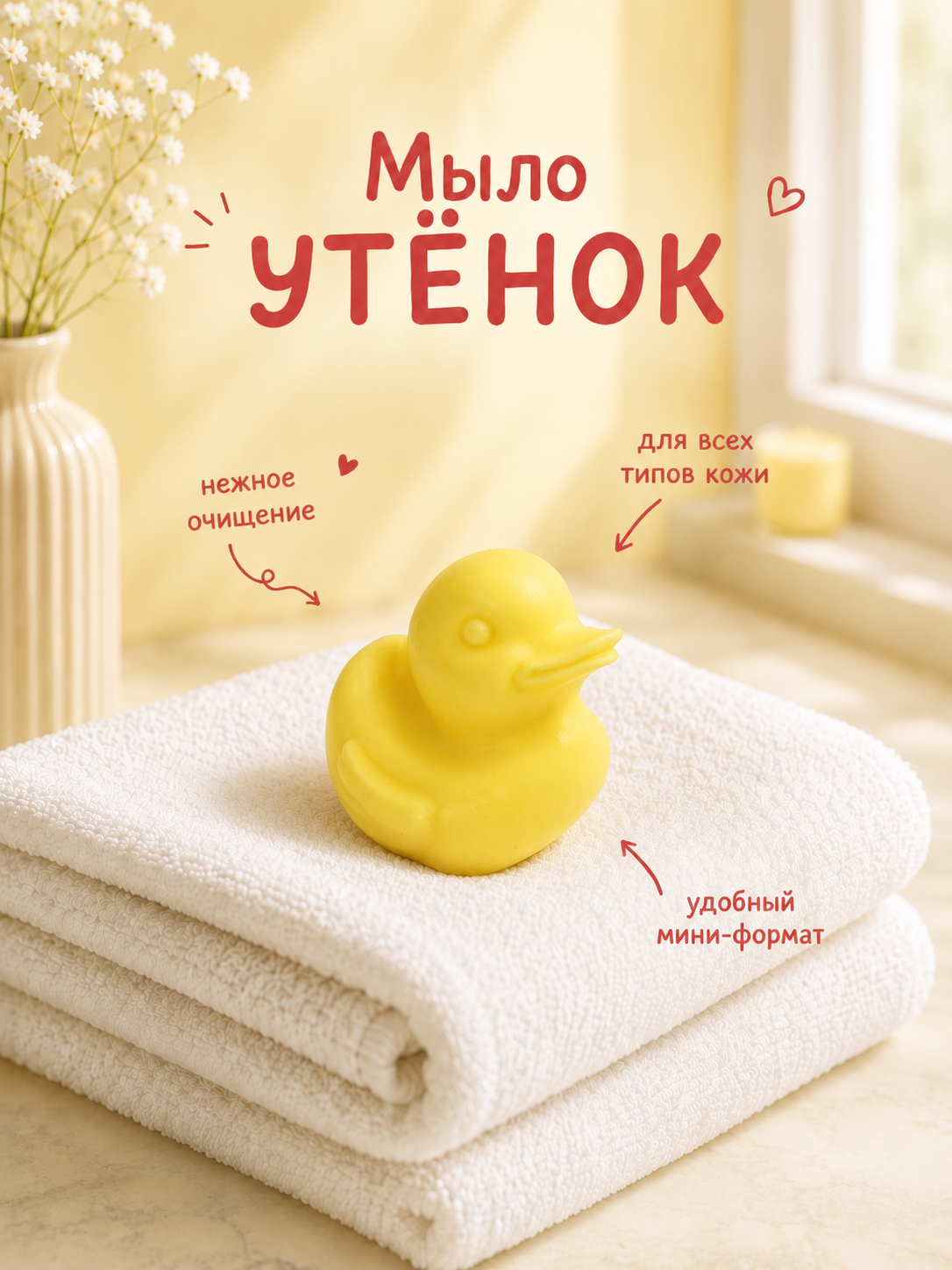 Мыло сувенирное ручной работы - Желтая Уточка