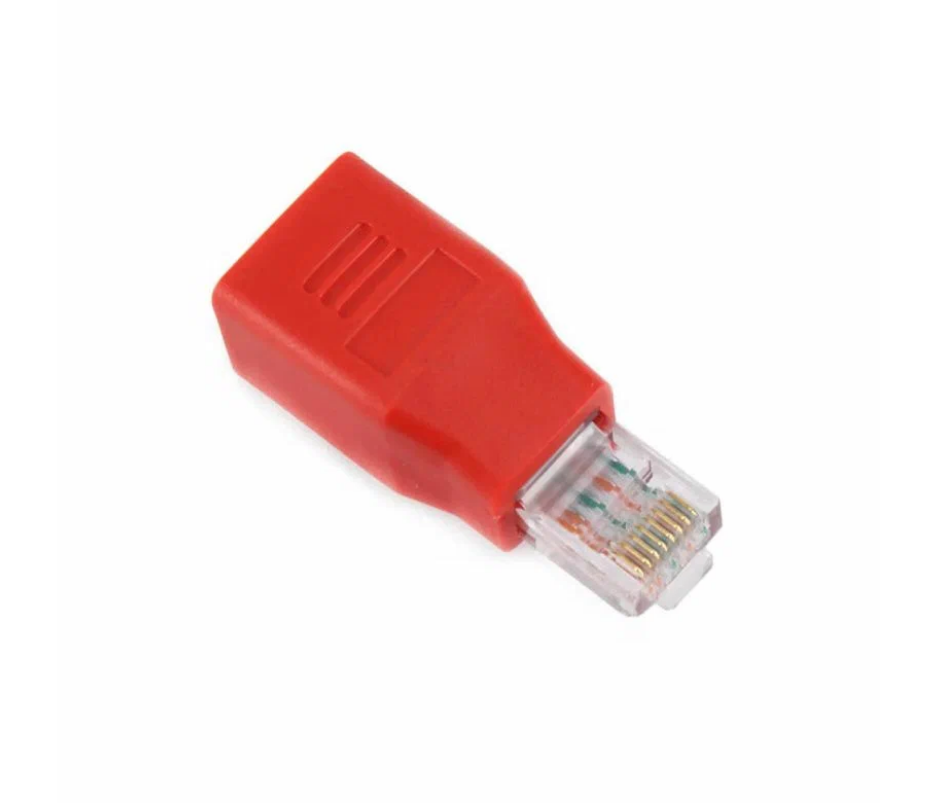 Переходник RJ45 M/F для кросс-кабеля Ethernet «папа-мама», скорость передачи данных 1000 Мбит/с, прямой тип