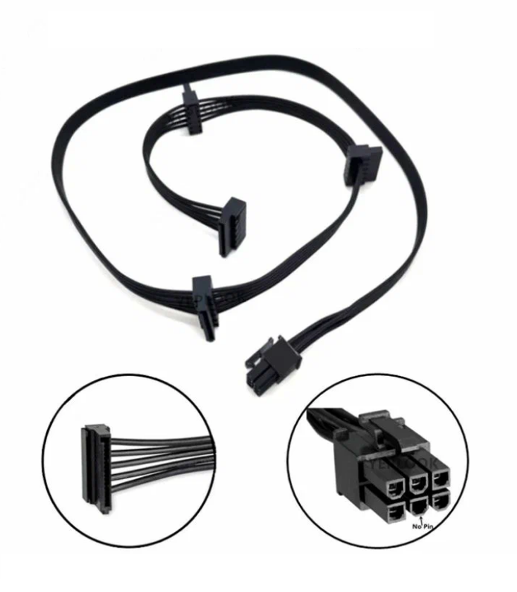 Модульный кабель питания для графического процессора P750GM P850GM P1000GM PCIe 8-контактный, 6+2-контактный, двойной 8-контактный, процессорный 4+4-контактный, SATA Molex ATX 24-контактный