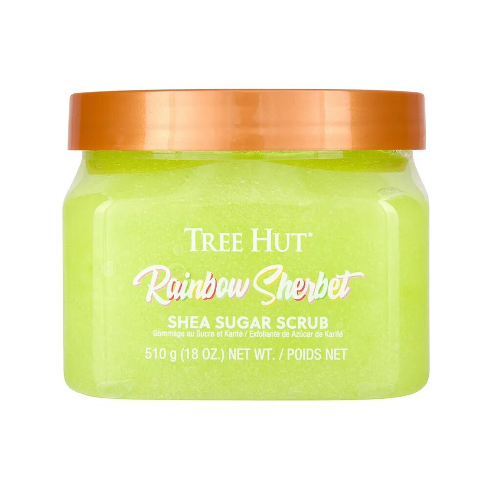 Сахарный скраб для тела с ароматом лимонного щербета Tree Hut Rainbow Sherbet