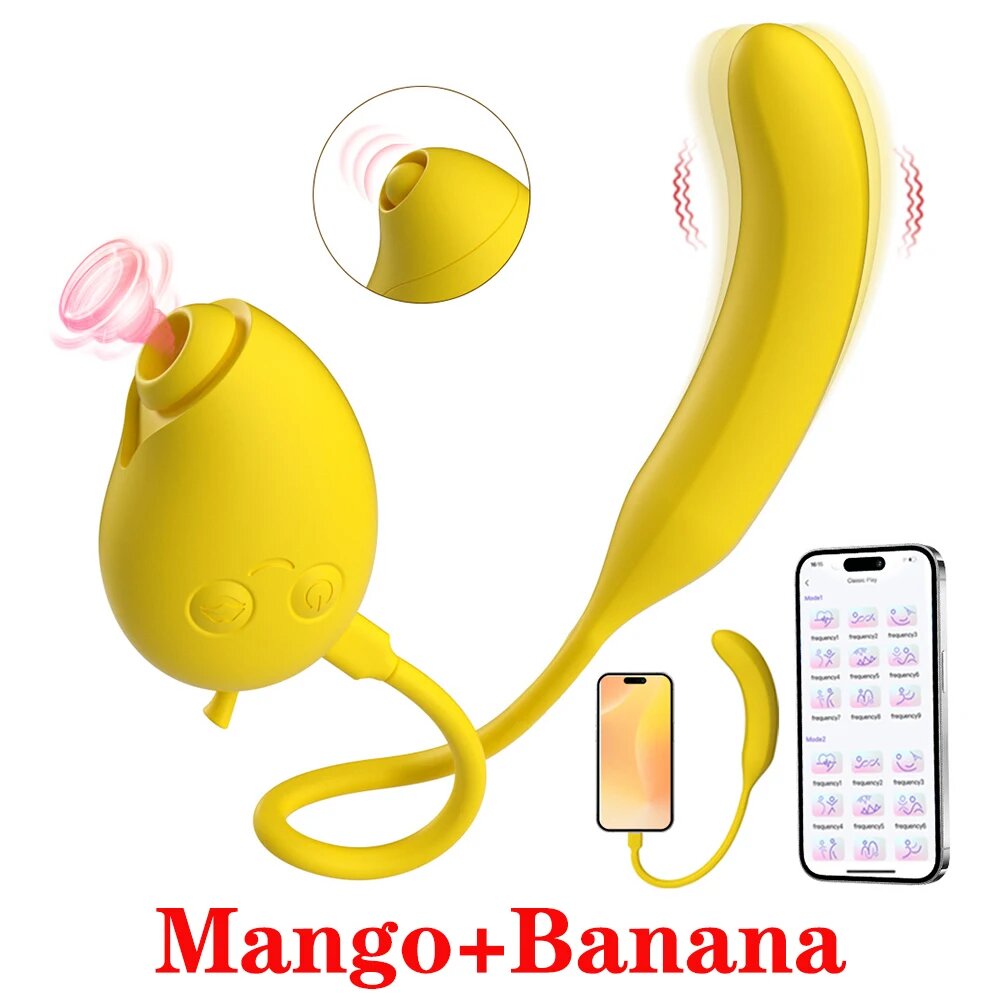 Вибратор оральный Mango+Banana, HC-NY-43