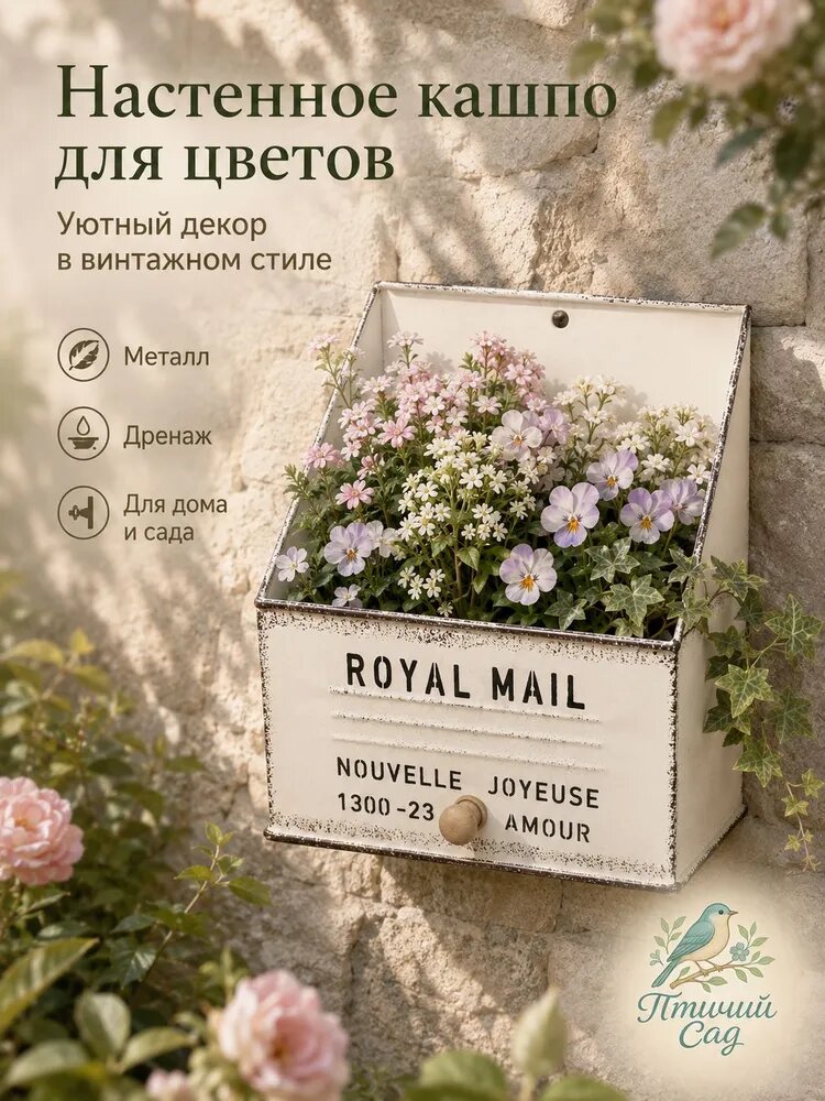 Левитирующий горшок 2 л, 20 см, 1 шт, цвет белый