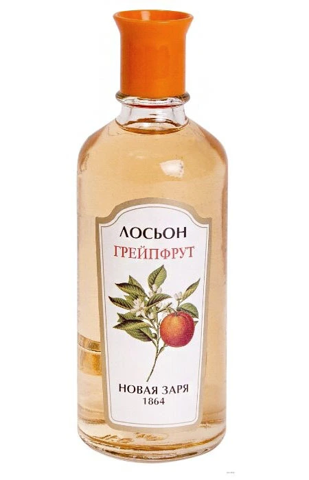 Женский парфюмированный лосьон Новая Заря Грейпфрут для лица 100 мл - цитрусовый уход за кожей