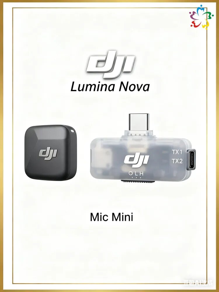 DJI Микрофон универсальный, темно-серый, микрофонный комплект, 2 передатчика TX, 1 приемник RX