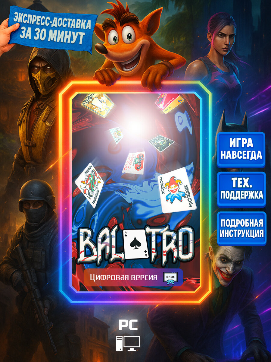 Balatro | Steam (PC) | Казуальные игры | Цифровая версия