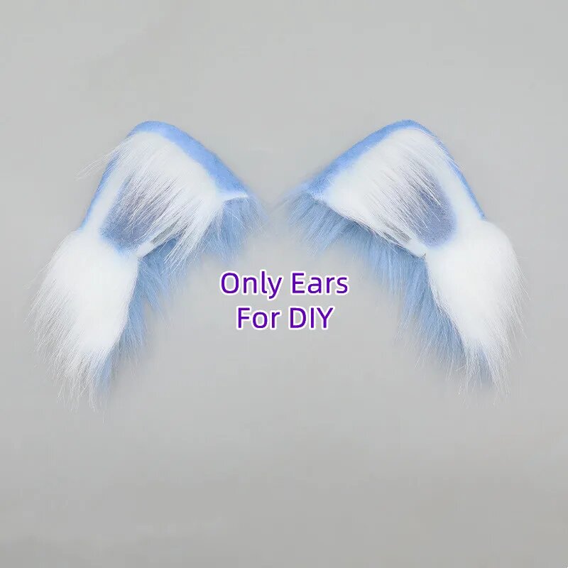 Ушки для косплея, голубые E4 bell blue