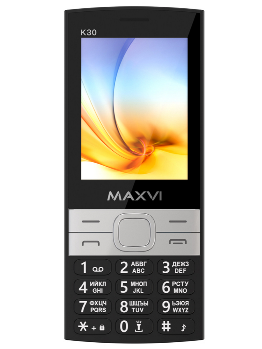 Мобильный телефон Maxvi K30 Черный 2 sim 2.8″ TFT 2G 1800 mAh