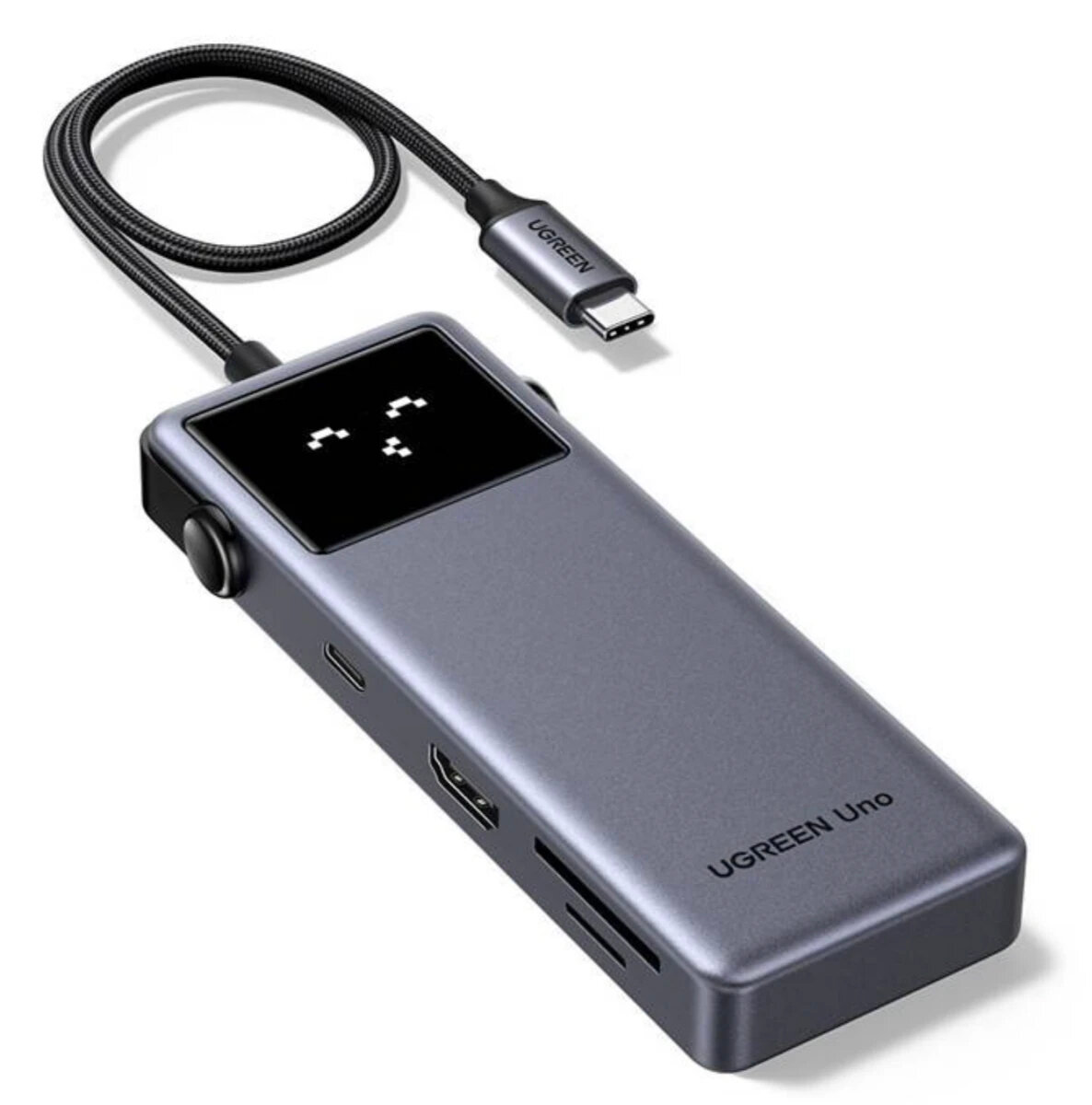 Хаб UGREEN CM889 (75179) 7-in-1 USB-C Hub With 1*HDMI 3*USB-A USB-C PD SD microSD. серый космос 75179_
