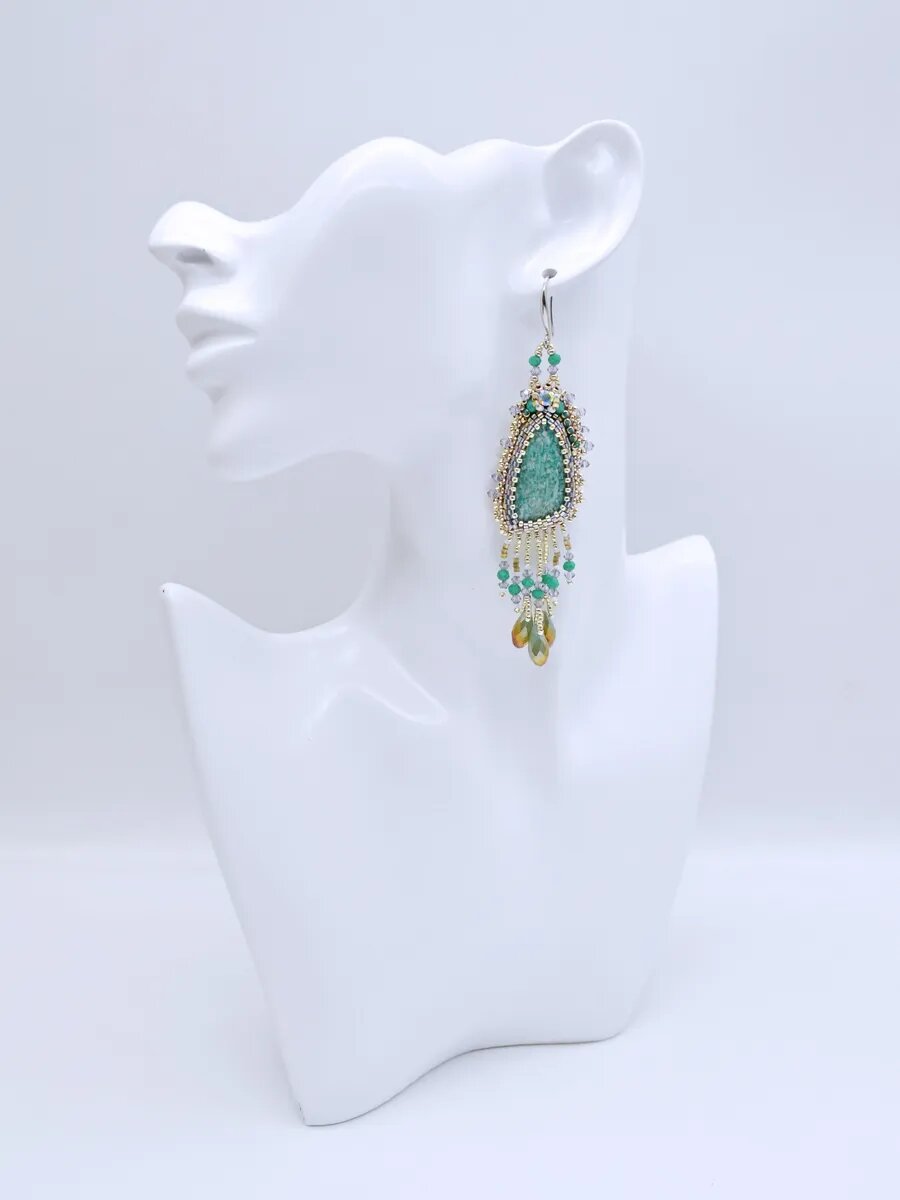Моносерьга, кристаллы Swarovski