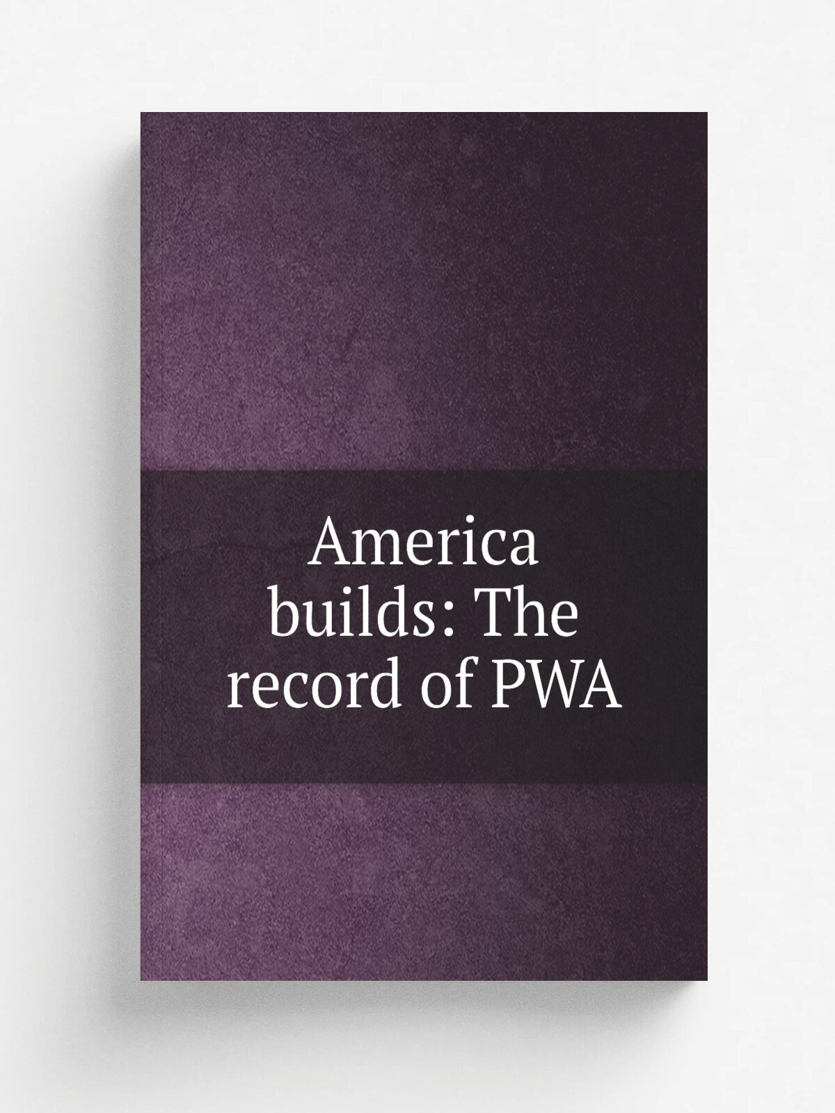 America builds: The record of PWA