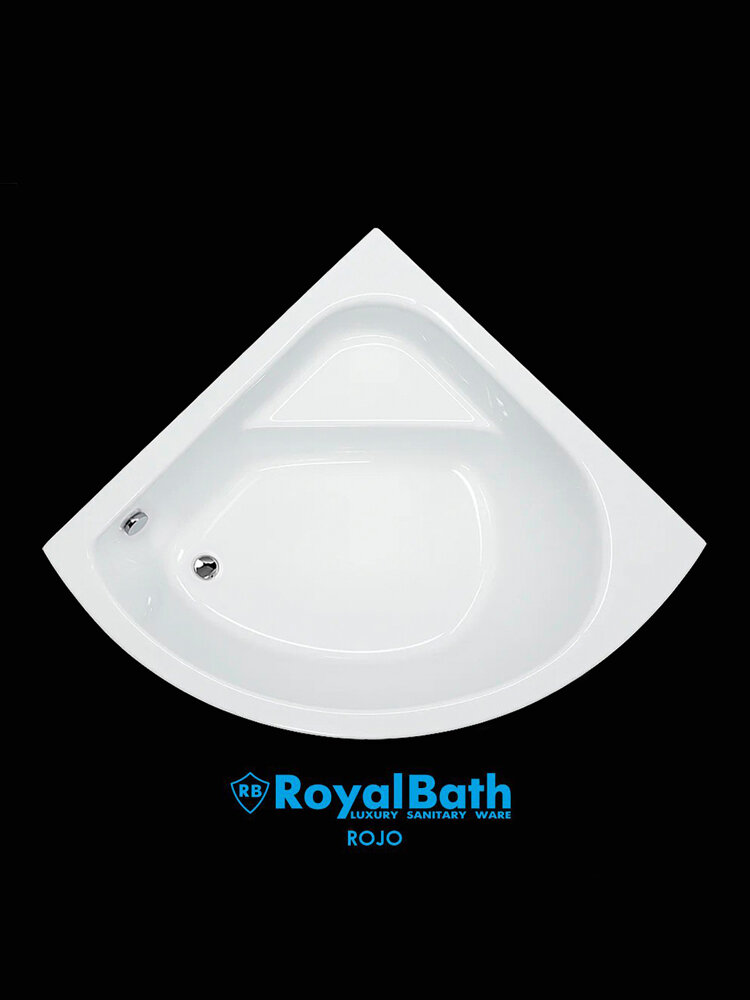 Ванна акриловая угловая Royal Bath Rojo 150х150х65 в комплекте: угловая ванна, каркас, панель