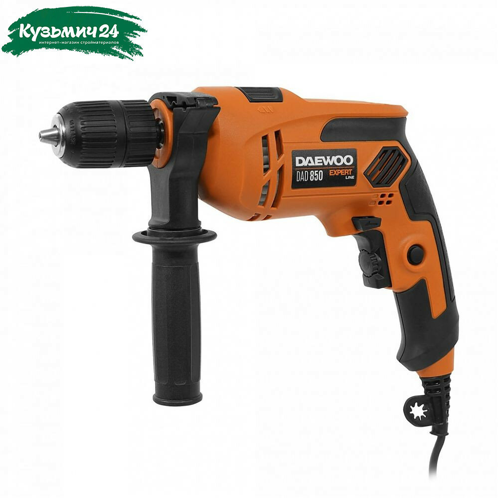 Дрель ударная Daewoo DAD 850 сетевая, щеточный двигатель, 2 режима, 850 Вт