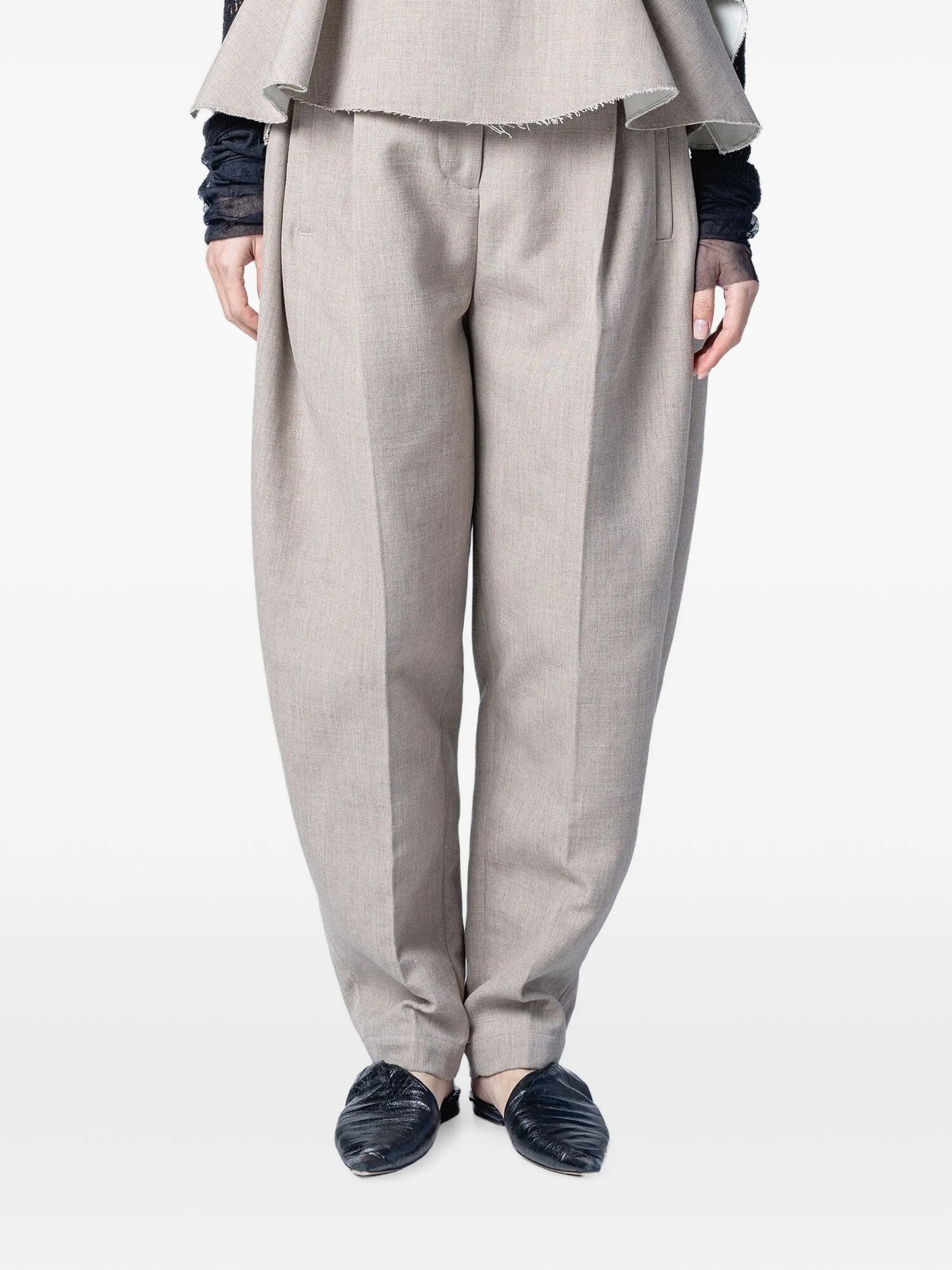 Брюки muller of yoshiokubo Side-tuck tapered trousers