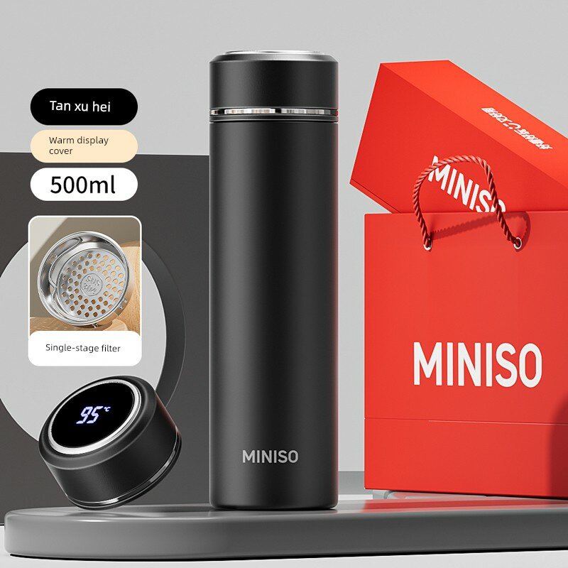 Умная термокружка Miniso большой емкости, новая модель 2026 года, высококачественная чашка для заваривания чая для