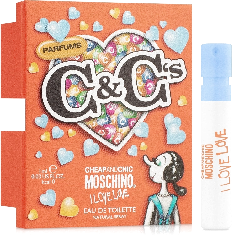 Moschino Cheap and Chic I Love Love женский аромат 1 мл миниатюра - Москино Чип Энд Шик Ай Лав Лав