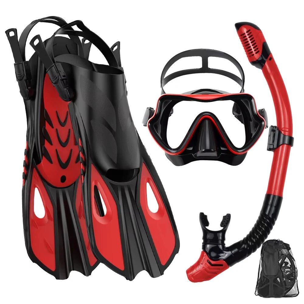 Набор для сноркелинга JoyMaySun F01M625S11 Красный, BlackRed, L/XL