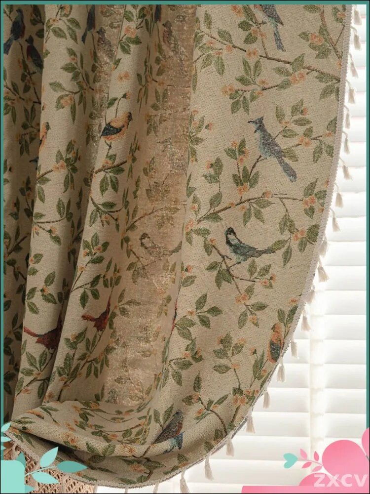 Штора для ванной 300x150 см птицы хаки