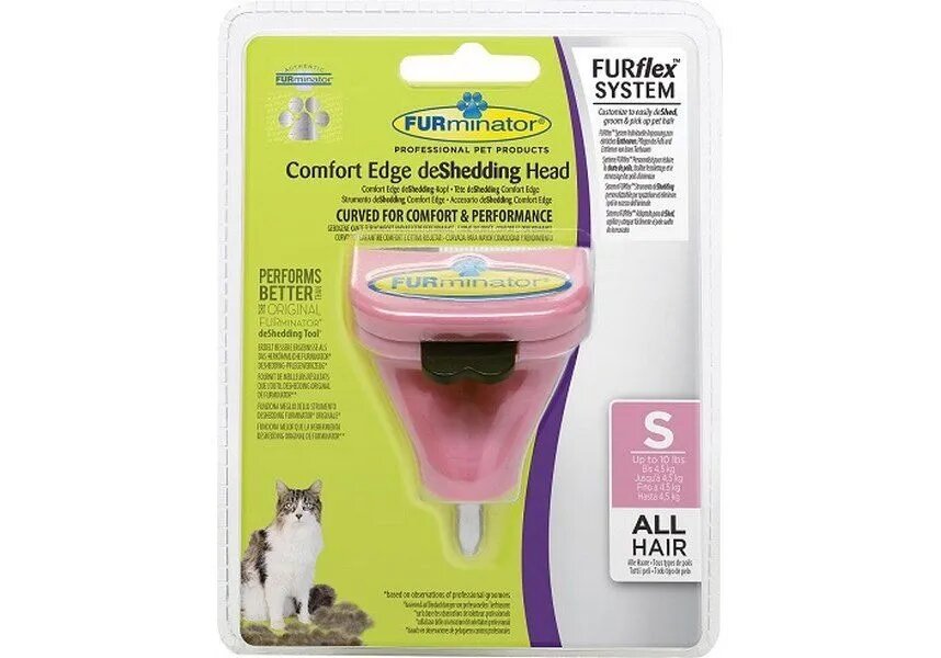 FURminator FURflex Comfort Edge deShedding Head Small Cat / Насадка Фурминатор Фурфлекс против Линьки для Маленьких кошек, 1 шт
