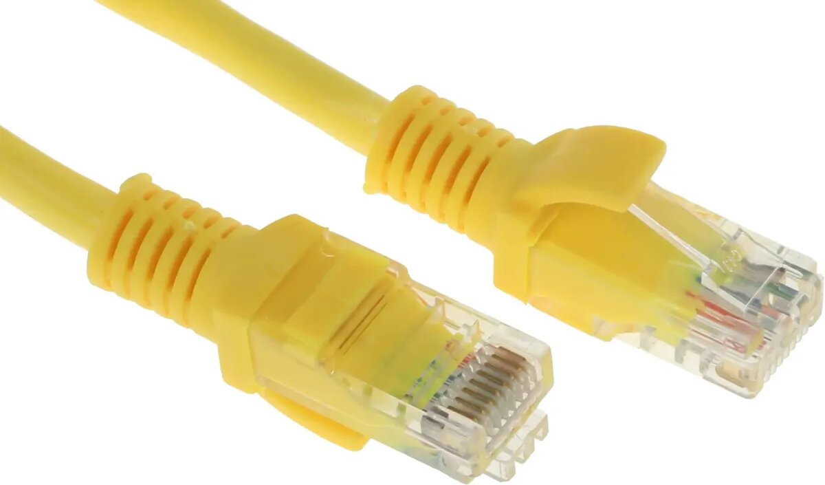 Патч-корд CABLEXPERT PP10-15M/Y литой (molded), UTP, кат.5E, 15м, 4 пары, 26AWG, 0.02мм, медь, многожильный, желтый