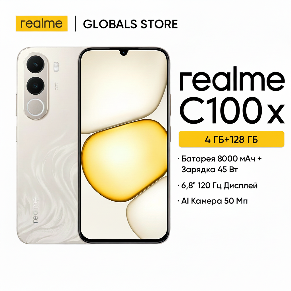 Смартфон Realme C100x, 4/128ГБ