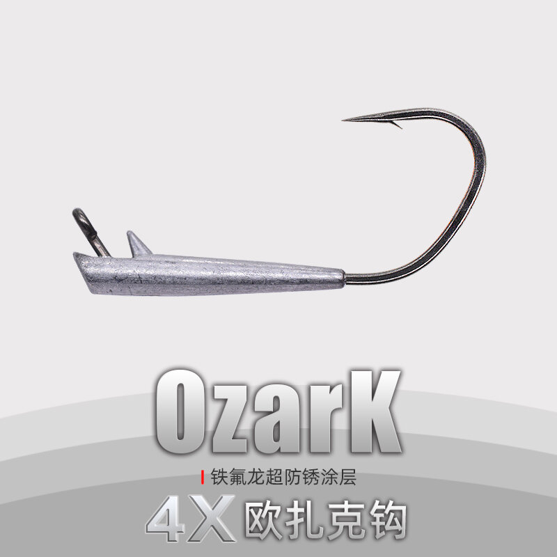 OZARK Texas Rig свинцовый головной крючок 1.5г, размер 1/0, 5 штук для ловли окуня и язя