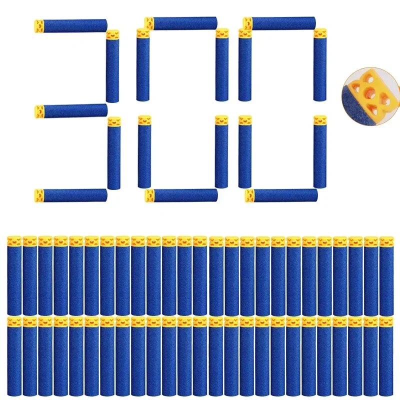 Мягкие пули для Nerf N-Strike Elite 50 шт синие Темно-синий, Blue 300pcs