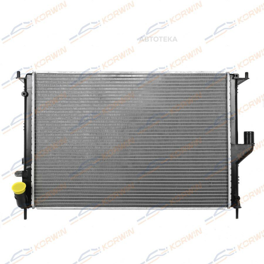 Радиатор охлаждения Renault Logan II/Sandero 08- MТ +AC паяный KORWIN KWKB4001