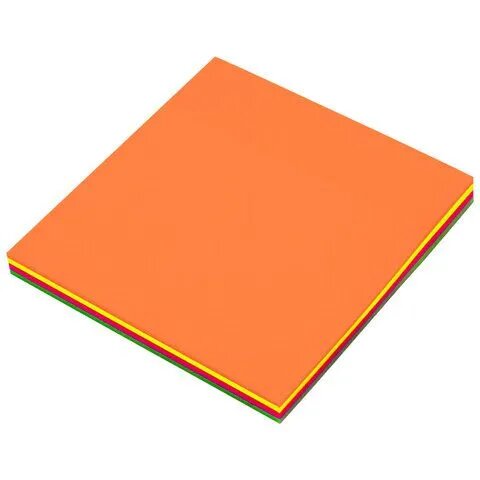 Блок самоклеящийся пластиковый (стикеры) 4 цвета BRAUBERG