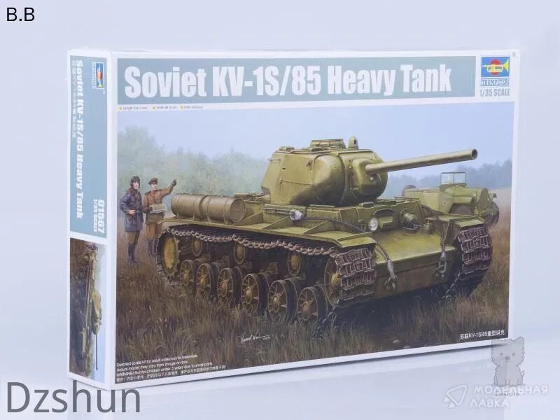 Сборная модель Советский тяжёлый танк КВ-1С/85, масштаб 1/35, Trumpeter