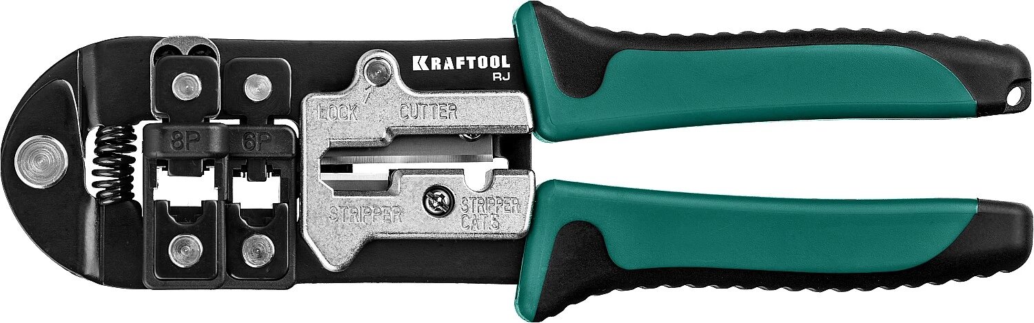 RJ кримпер универсальный, RJ45, RJ11/RJ12, KRAFTOOL