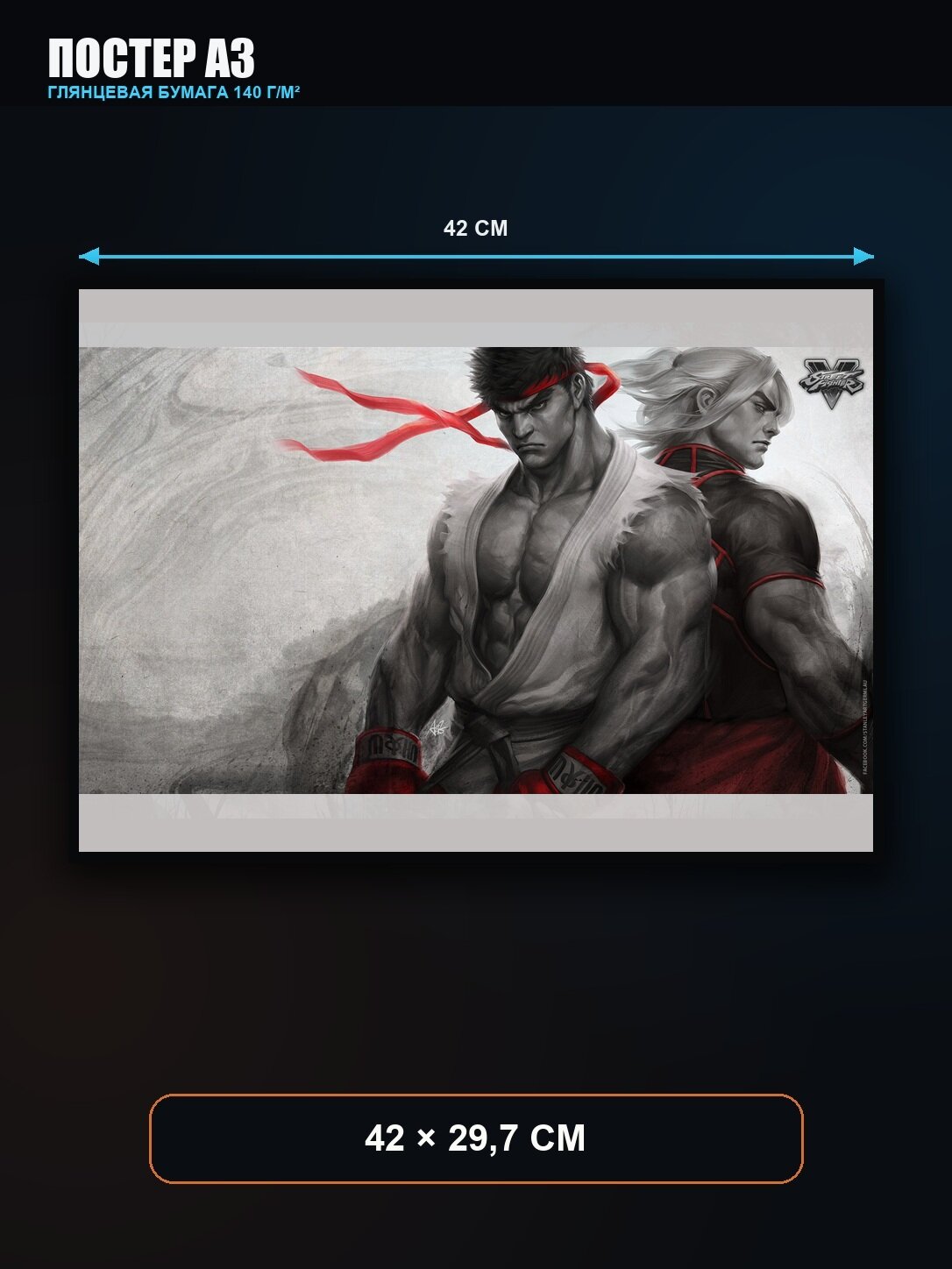 Плакат Street Fighter Хроники — погружение в игровую всел A3