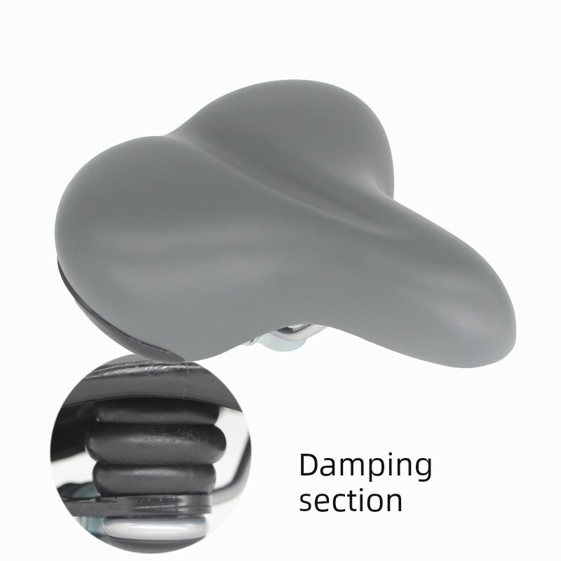 Седло для горных велосипедов Giant с амортизацией, размер 20x24 см, серый цвет - удобная обивка для езды по любым