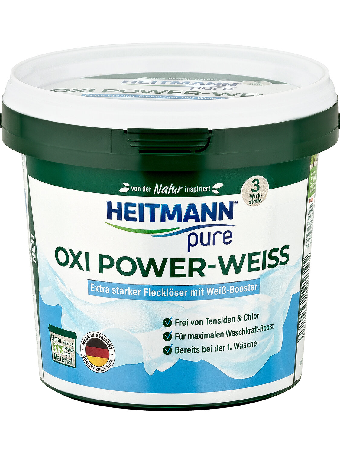 HEITMANN Oxi Power-Weiss Отбеливатель-пятновыводитель для белых тканей, 500 г