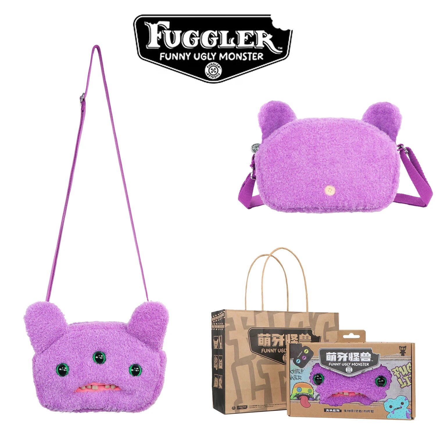 Плюшевая сумка Fugg Ugly Tooth Monster Фиолетовый, REEK-O