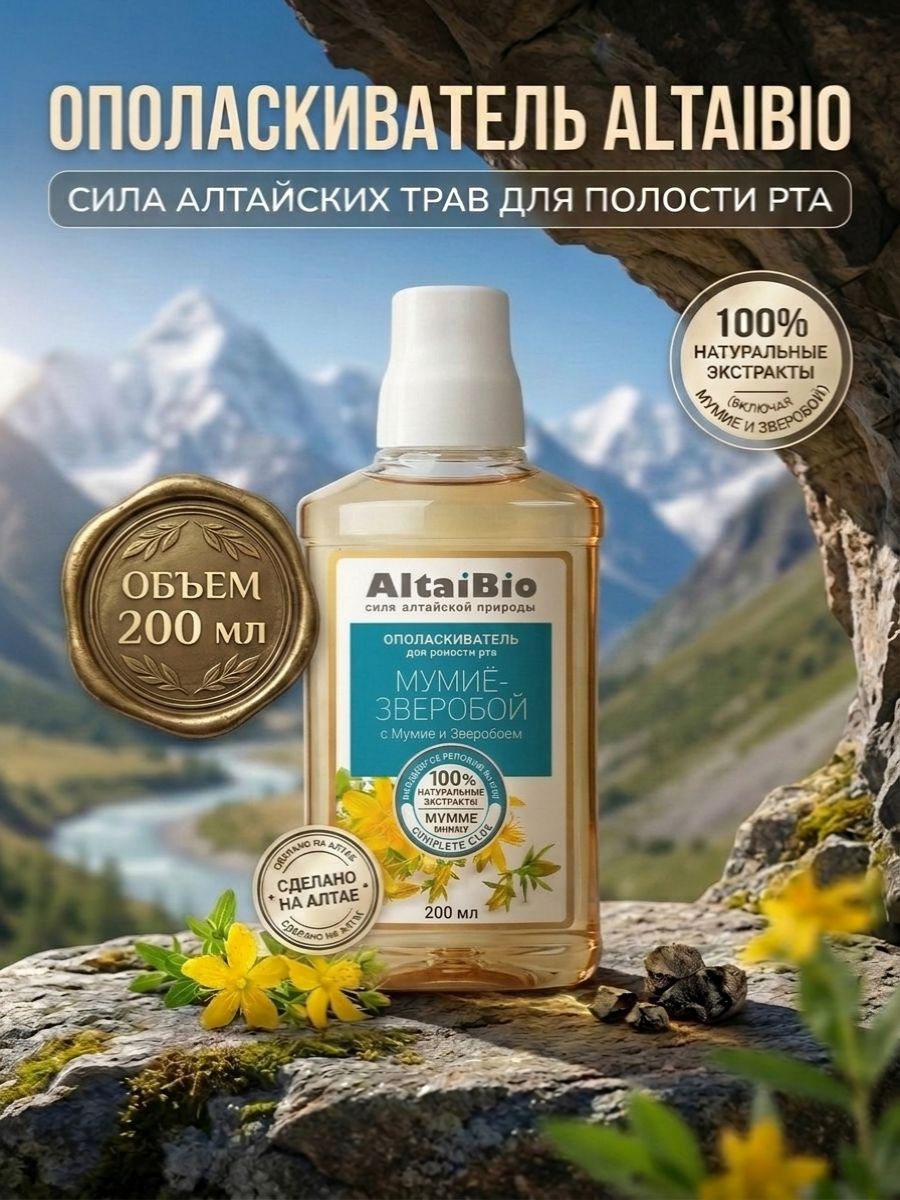Ополаскиватель для полости рта Мумиё-Зверобой