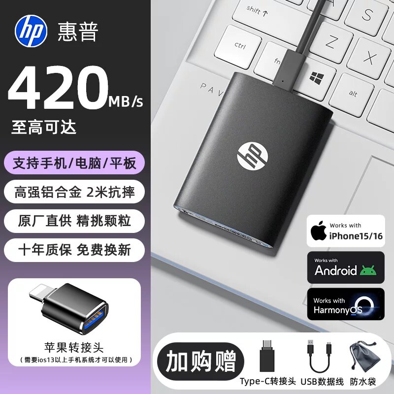 120 ГБ портативный SSD с звездным черным цветом для моделей iPhone 14 и ниже - премиум хранилище
