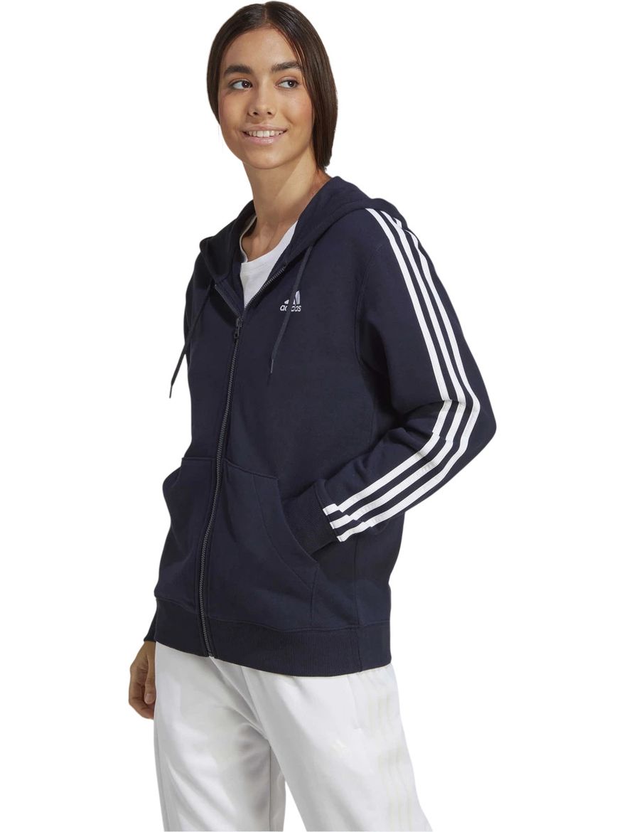 Толстовка Essentials 3-Stripes French Terry Regular Full-Zip Hoodie W