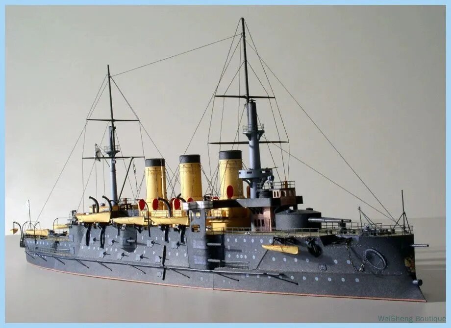 Бумажная модель линкора Ослябя 1:250 DIY