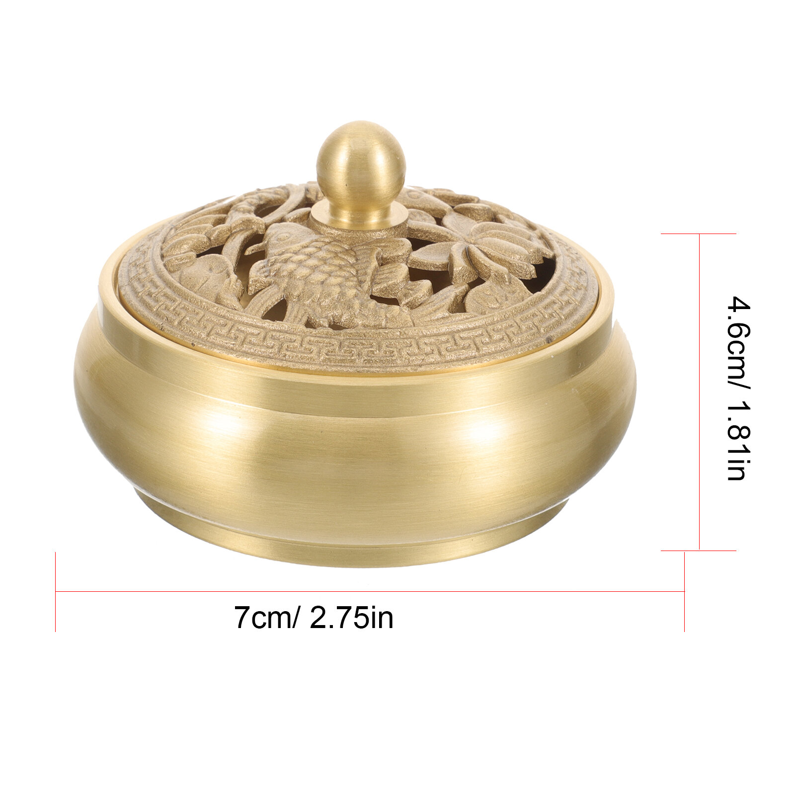 Ароматизатор Воздуха Мини Подставка Для Палочек Золотой 7X4.6Cm