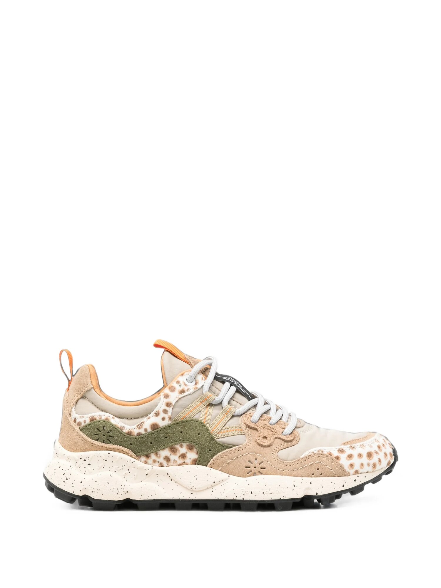Кроссовки Yamano 3 leopard-print panelled sneakers